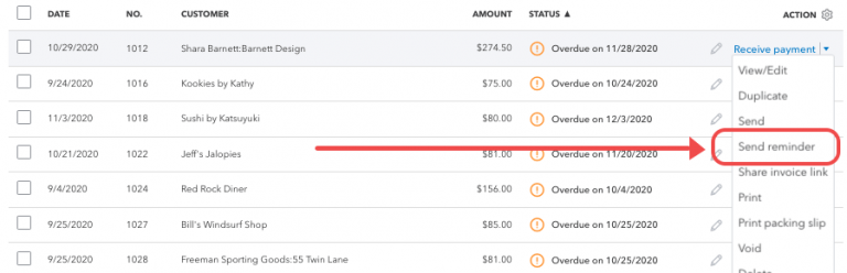 How to auto send past due reminders in QuickBooks - Recur360